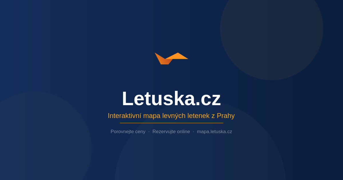 Letuska — mapa levných letenek z Prahy | Letuska.cz